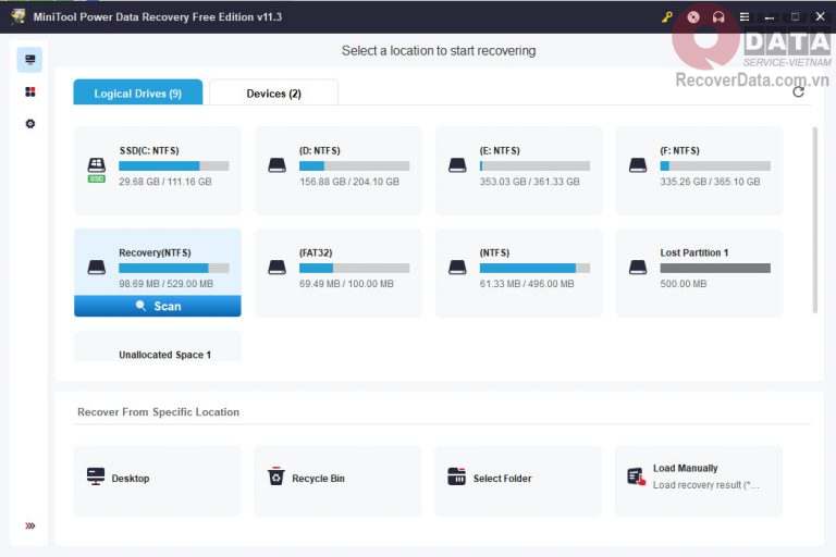Tải Minitool Power Data Recovery V11.4 Free - Hướng dẫn cài đặt